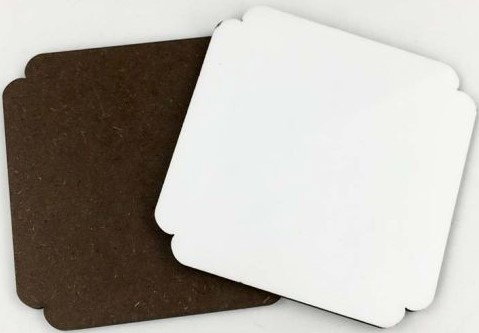 MDF coaster - Square with pattern - Rohann