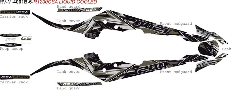 OLIVE BMW GSA STICKERS