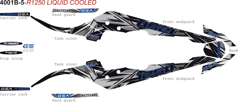 STICKER KIT FOR BMW R1250GSA