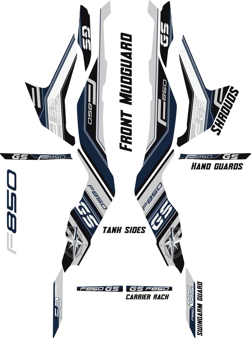 BMW F850GS DETAILING KIT IN TROPHY BLUE AND BLACK