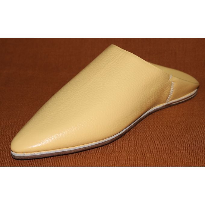 Babouche Luxe cuir Homme - Grenat