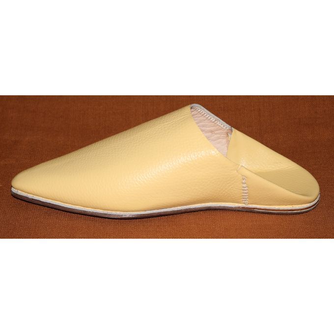 Babouche Luxe cuir Homme - Bleu Ciel