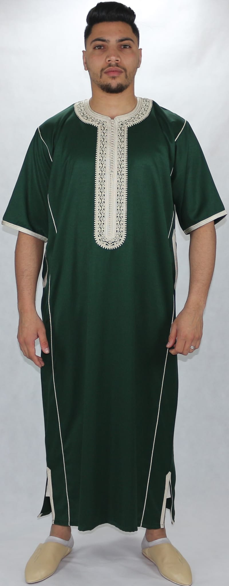 Caftan Anbar haute qualité Homme - Vert Royale