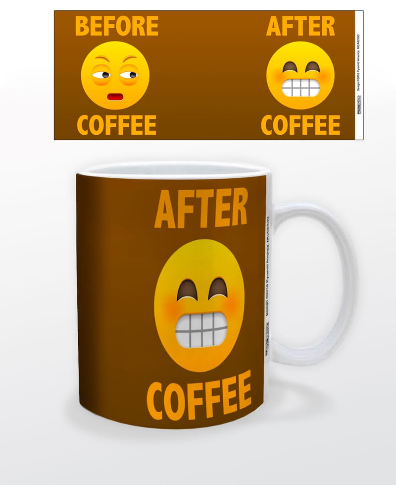 Emoji - Before/After Coffee
