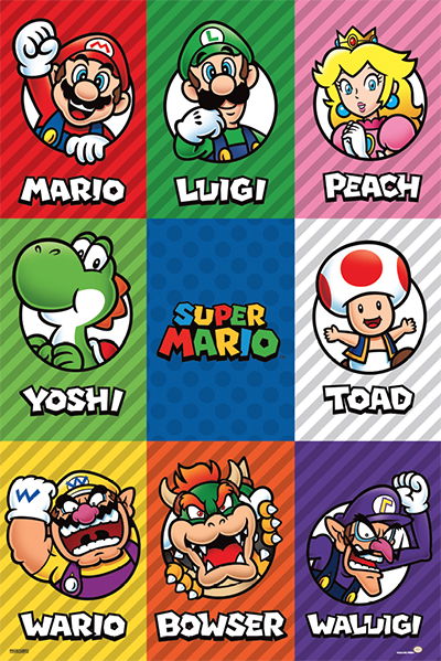 Super Mario - Character Grid