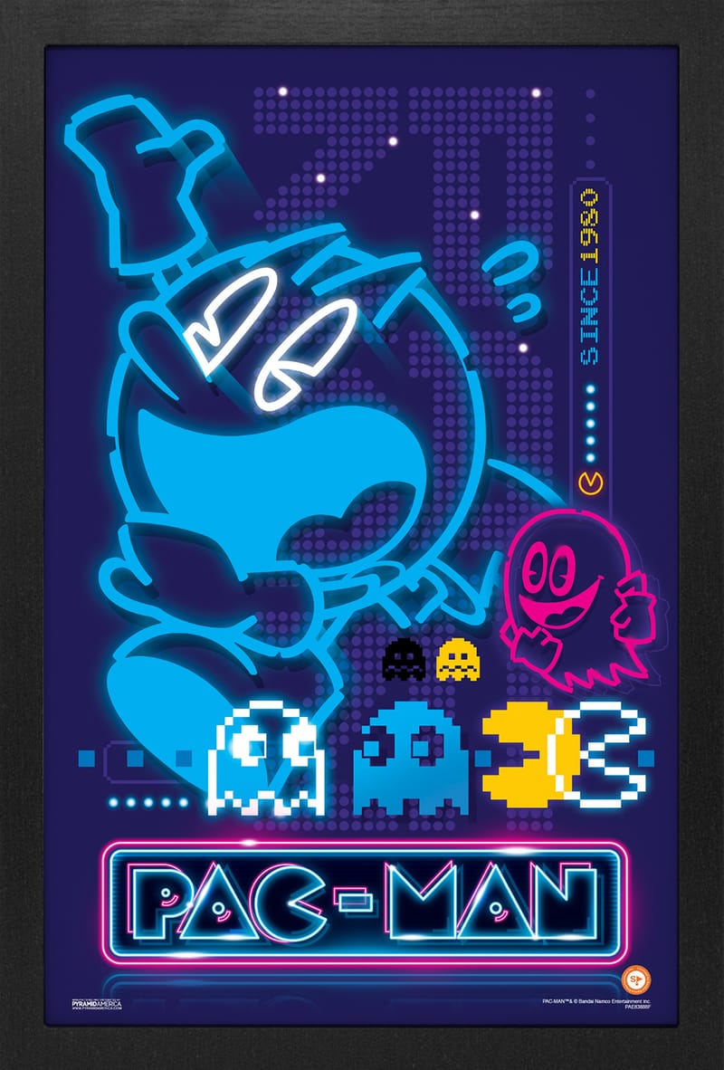 Pac-Man - Neon Blue