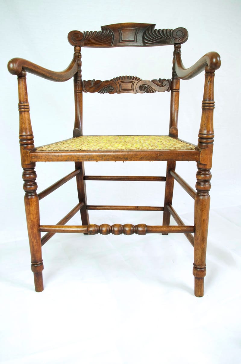 British Colonial Carver Armchair.