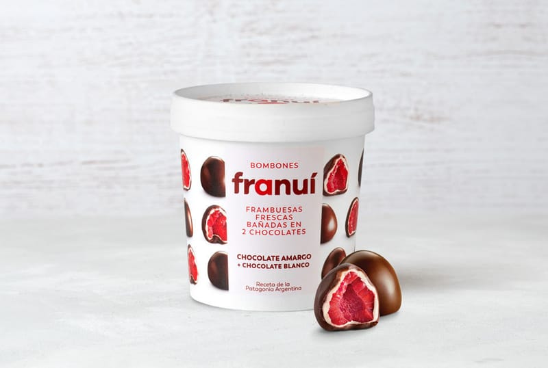 Franui - Frambuesas bañadas en chocolate amargo - Manjares en Casa