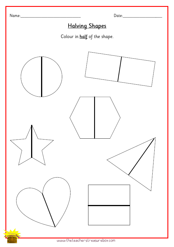 Halves Worksheet Halves And Wholes On The Clock Worksheet For Kids