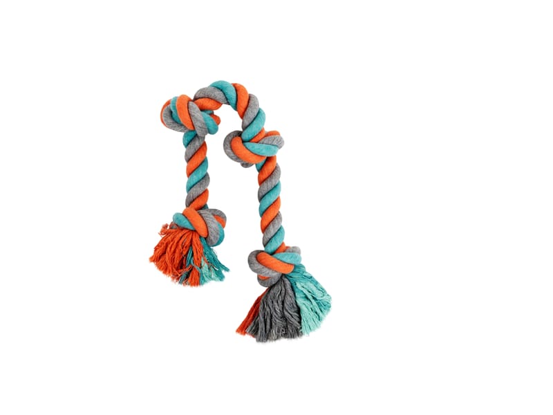 BUD'Z - Jouet De Corde Pour Chien Avec 4 Noeuds Orange et...