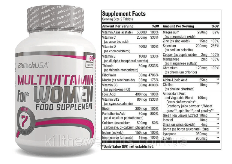 BIOTECH USA Multivitamin For Women 60 tabletas