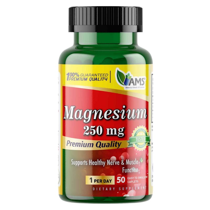 AMS MAGNESIUM (Magnesio) 250 mg 50 tabletas - Recoveryzone1