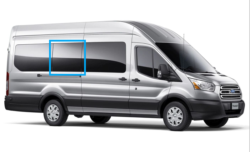 Mid Passenger Window Cover Set for Ford Transit Passenger Van