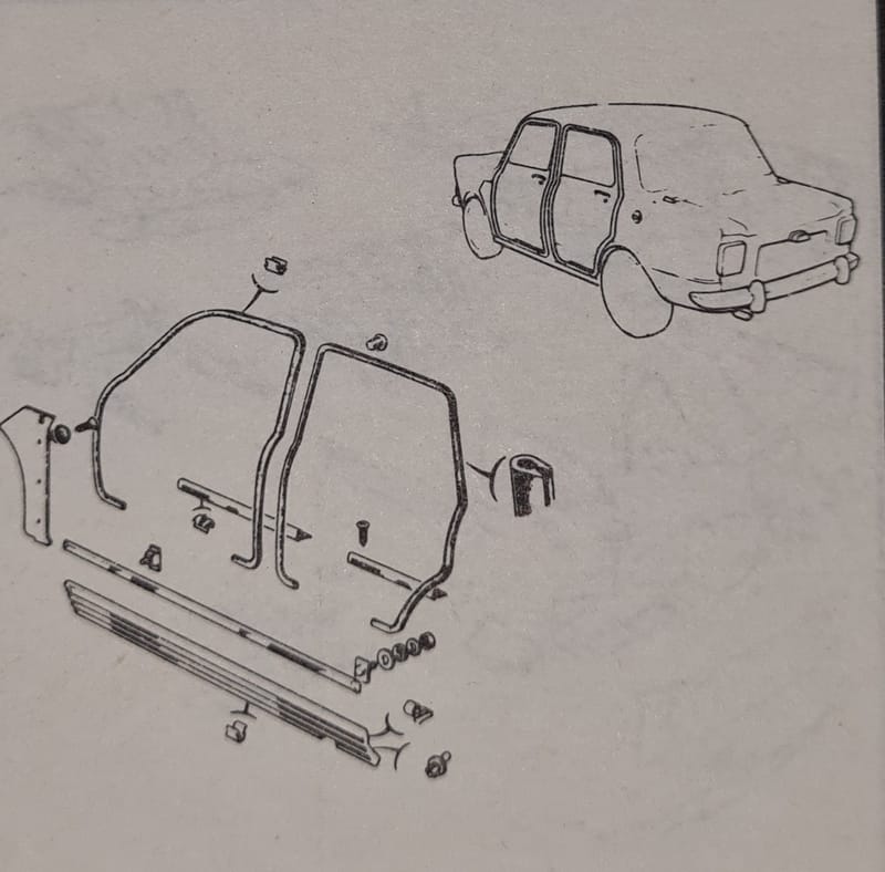 Simca Gummidichtungen & sonstiges - Simca Christall