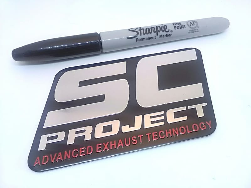 SC PROJECT 3D Exhaust Heat Proof 100mm Aluminium Sticker Decal ...