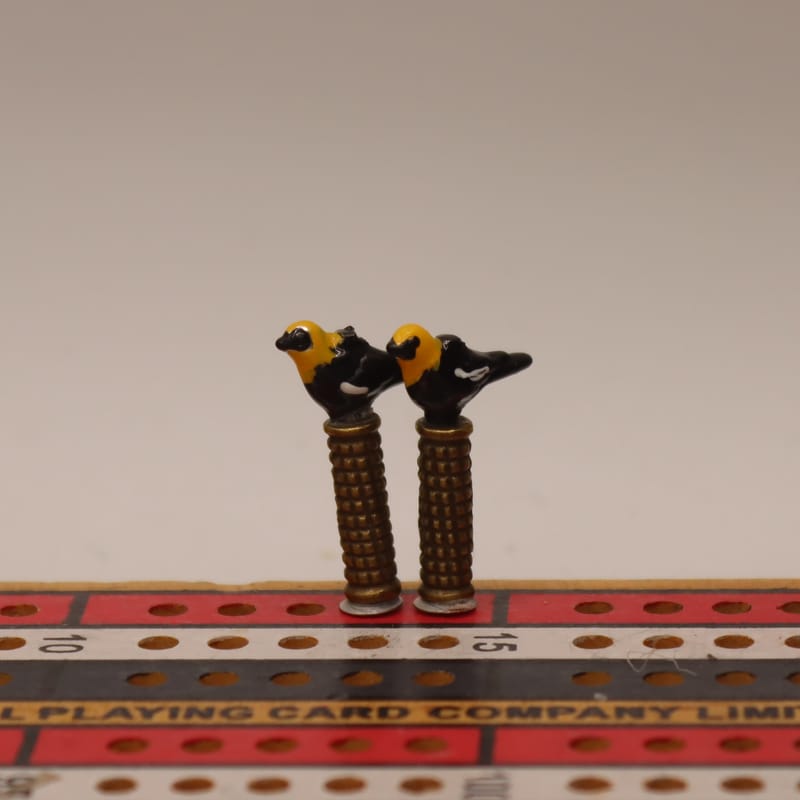 Yellow - Headed Black Bird Cribbage Pegs - KRAZY KUSTOM CRIBBAGE PEGS ...
