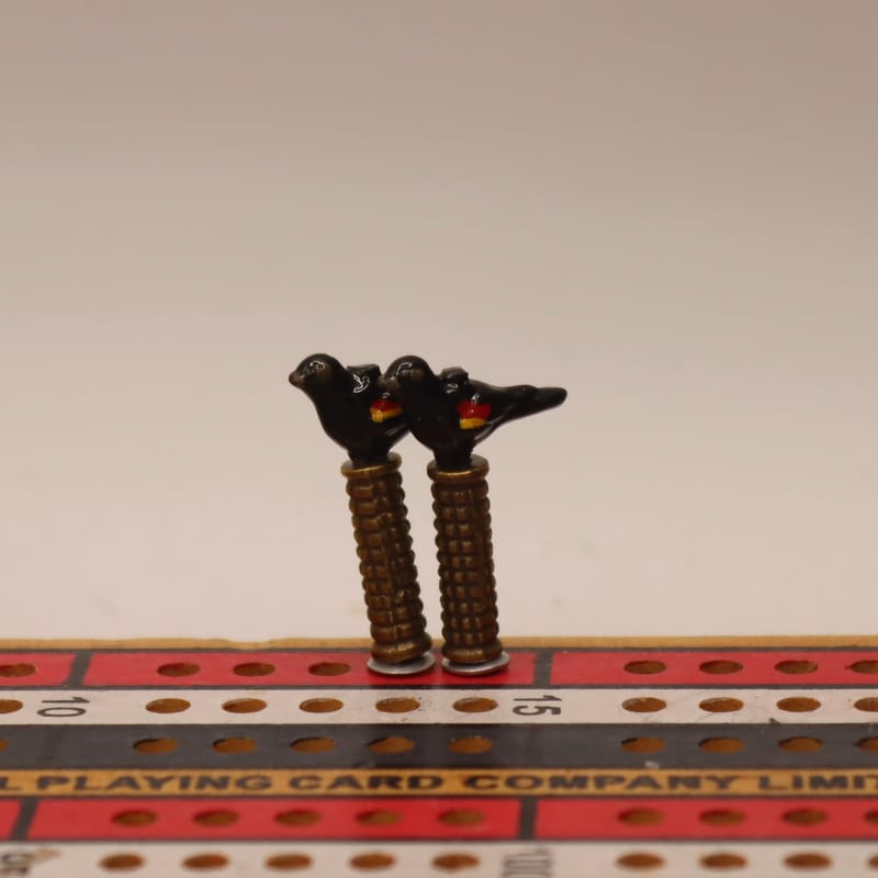 Red Wing Black Bird Cribbage Pegs - KRAZY KUSTOM CRIBBAGE PEGS (Since 2016)