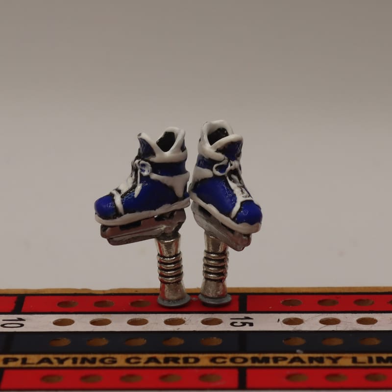 Hockey Skate Cribbage Pegs -- Toronto Home Colors - KRAZY KUSTOM ...