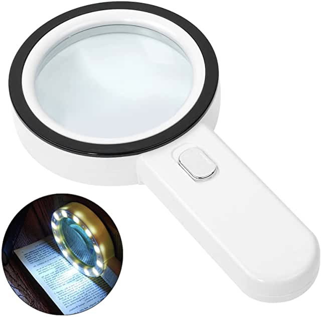 LUPA CON LUZ LED 30X