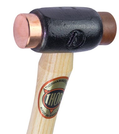 Thor SIze A 25mm Copper and Hide Hammer - The Stainless Bolt...