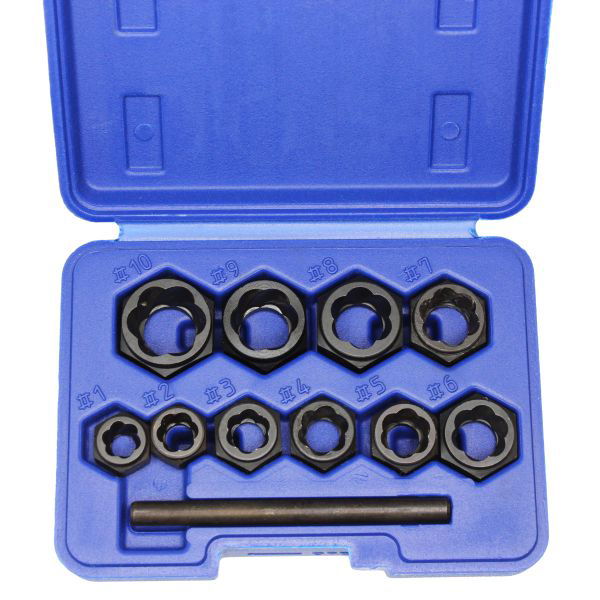 US PRO Impact Nut Style Bolt Extractor Set Stud Screw Low Profile