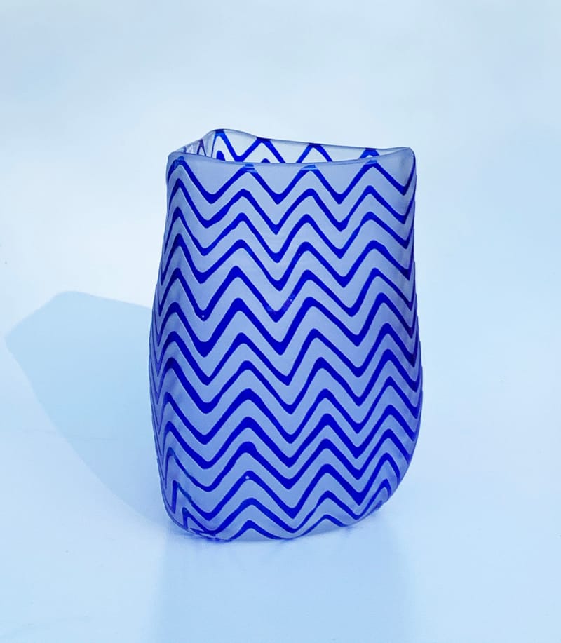 Wide Tri Vase (17 cm tall) - E&M Glass