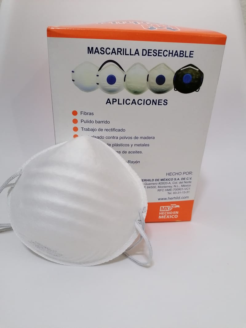 Mascarilla Uso Industrial Tipo Concha