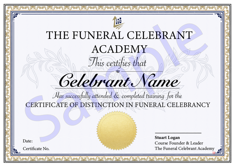 Replacement Funeral Celebrant Certificate - The Academy of Professional ...