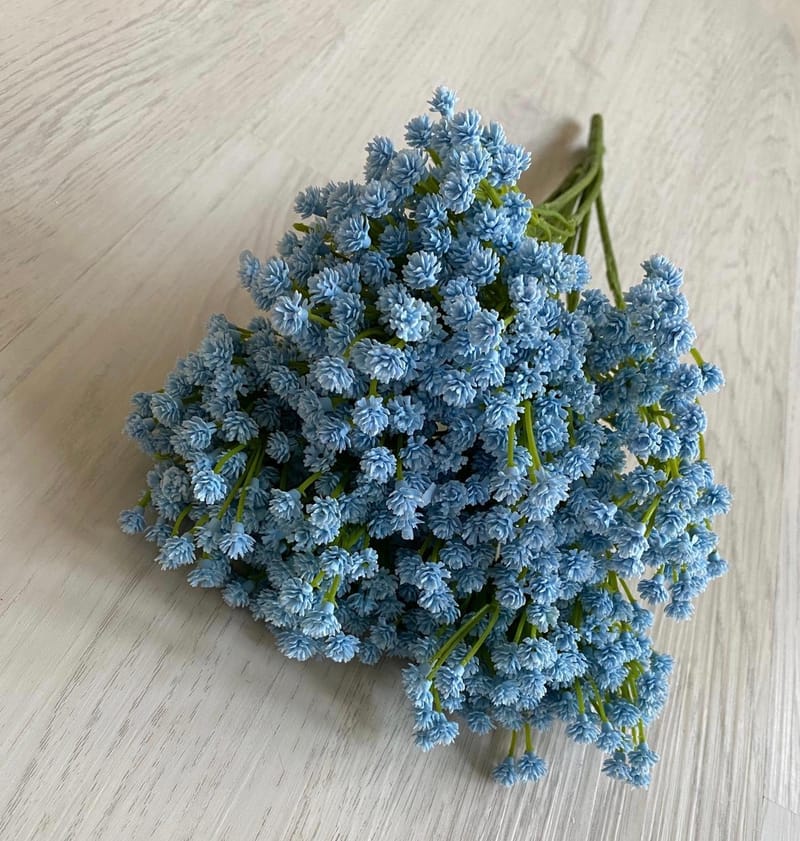 1x blue gypso bunch - Artificial Flowers Keighley UK