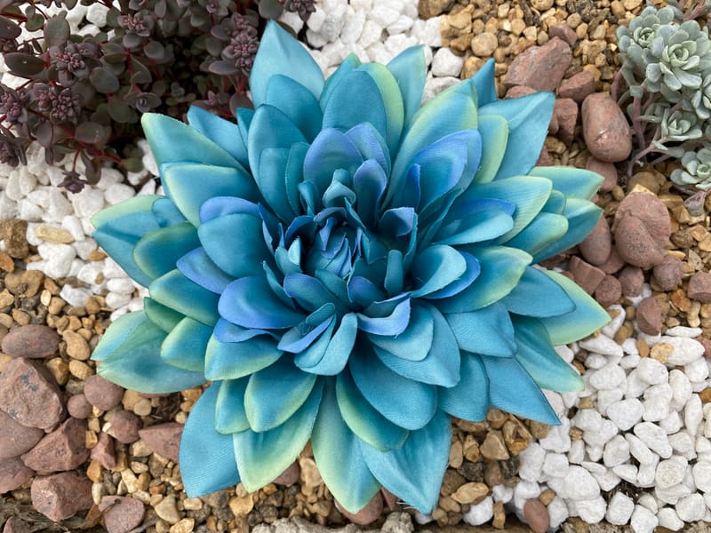 Teal dahlia head - Artificial Flowers Keighley UK