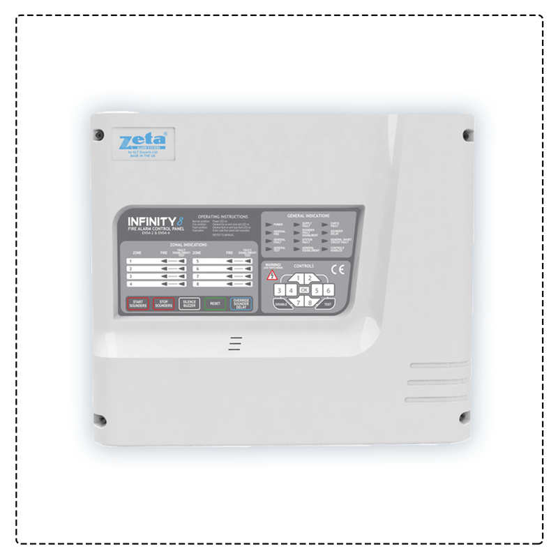 Infinity8 Eight Zone Conventional Panel (IN8) - 05 FIRE & SECURITY LTD
