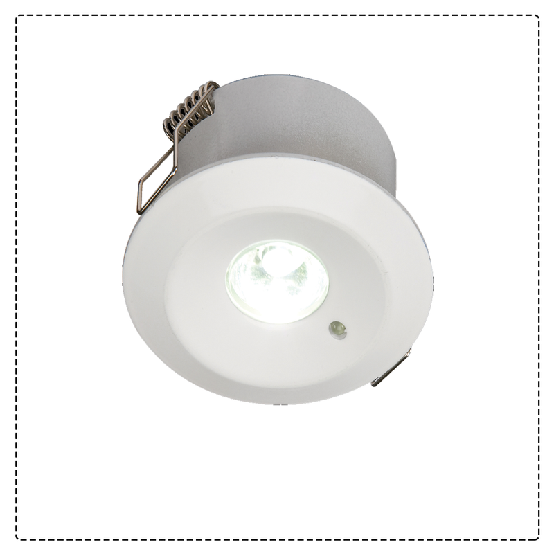 IP20 3W LED Maintained or Non Maintained Emergency Downlight - 05 FIRE ...