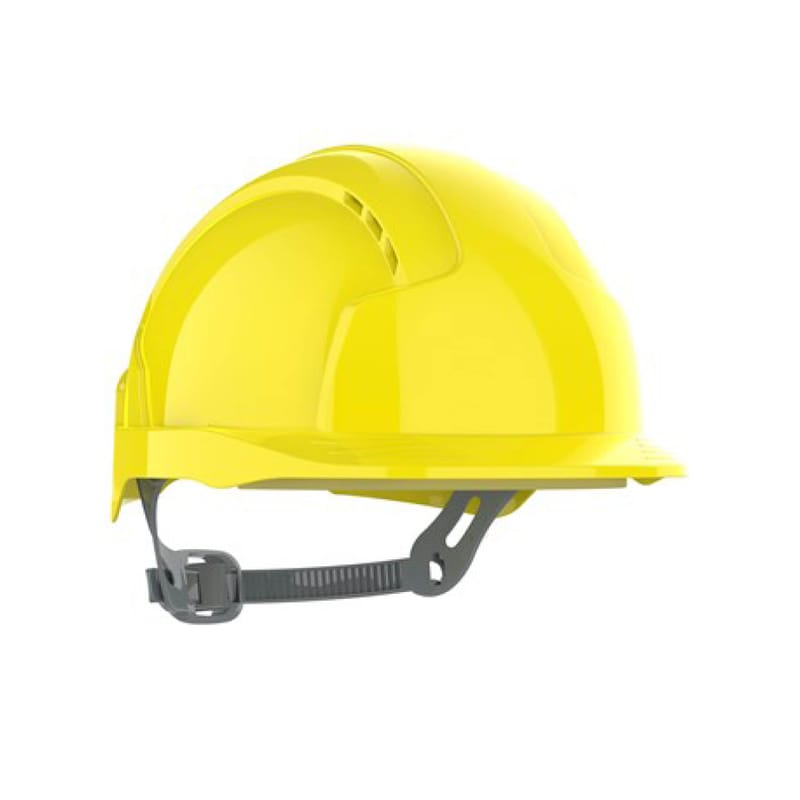 Yellow Vented Safety Helmet - 05 FIRE & SECURITY LTD