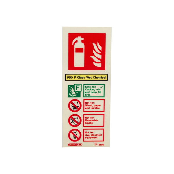 Photoluminescent ABC Powder Fire Extinguisher ID Sign - 05 FIRE ...
