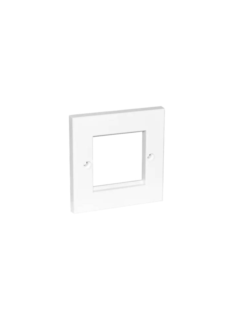 Single Gang 2 Module Flat Euro Faceplate White - 05 FIRE & SECURITY LTD