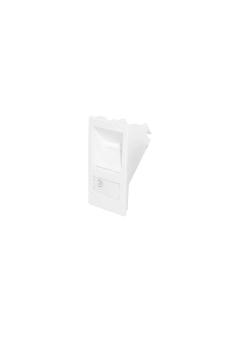 Keystone Angled Module Insert Fascia 25x50mm White - 05 FIRE & SECURITY LTD
