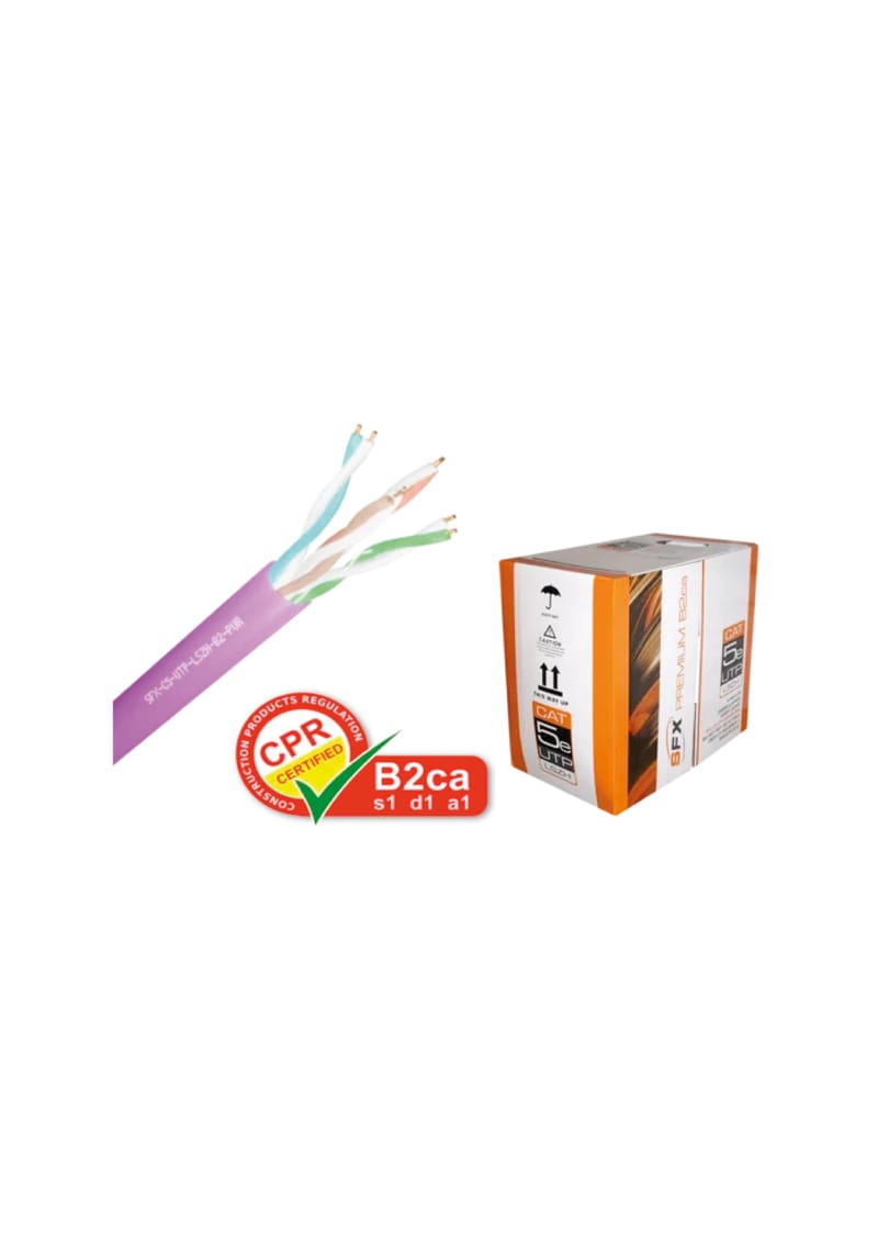 Cat 5 UTP LSZH B2ca Purple Solid Network Cable 305m - 05 FIRE ...