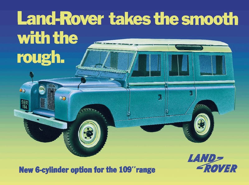 LAND ROVER SERIES 2 EMBOSSED TIN SIGN - RETRO GIFTS RETAIL