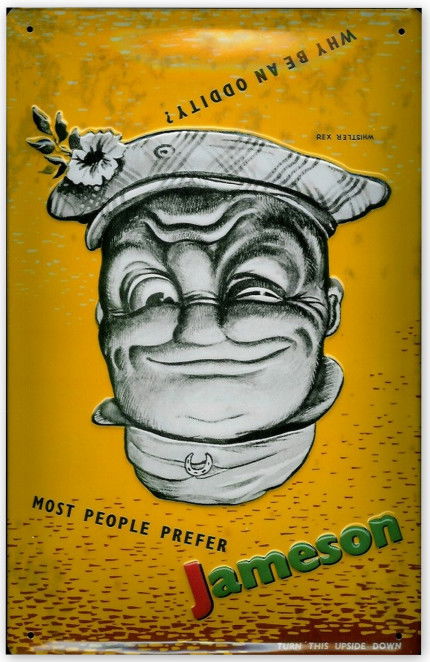 JAMESON WHISKEY DOUBLE FACE 20x30cm EMBOSSED METAL SIGNS - RETRO GIFTS ...