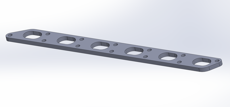 Volvo i6 - t6 - 6 cyl 24v exhaust manifold flange