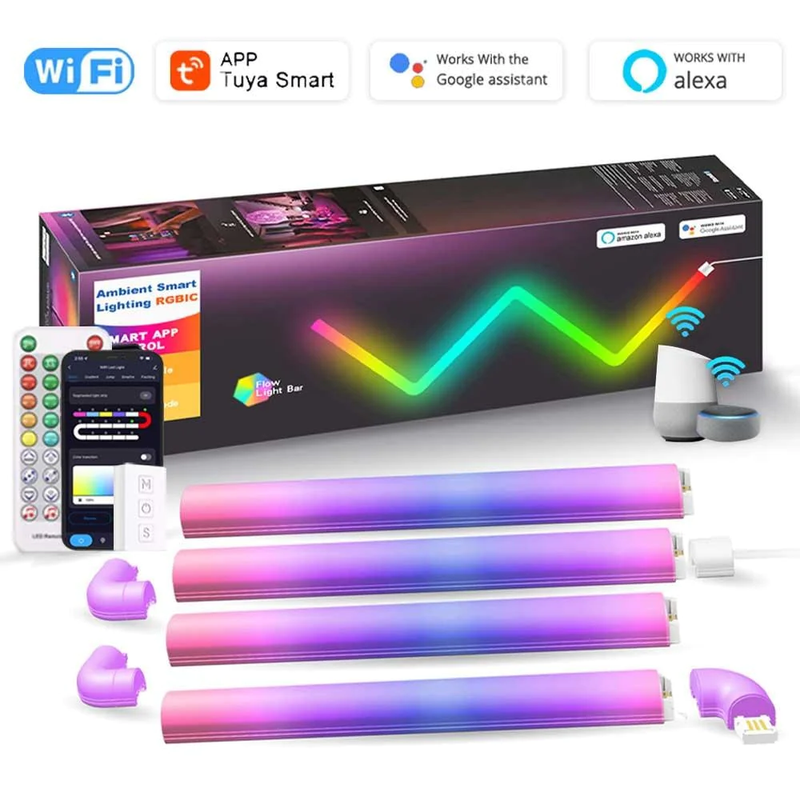 Ambient Smart Lighting Rgb Wifi Smart LED Wall Light Bar RGBIC