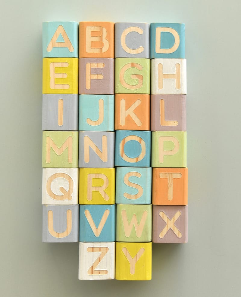 Alphabet cubes - Lilou