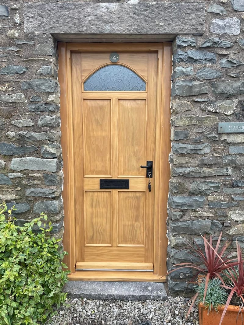 Accoya External Door with Arched Glazed Panel - Gallery image 15 of...