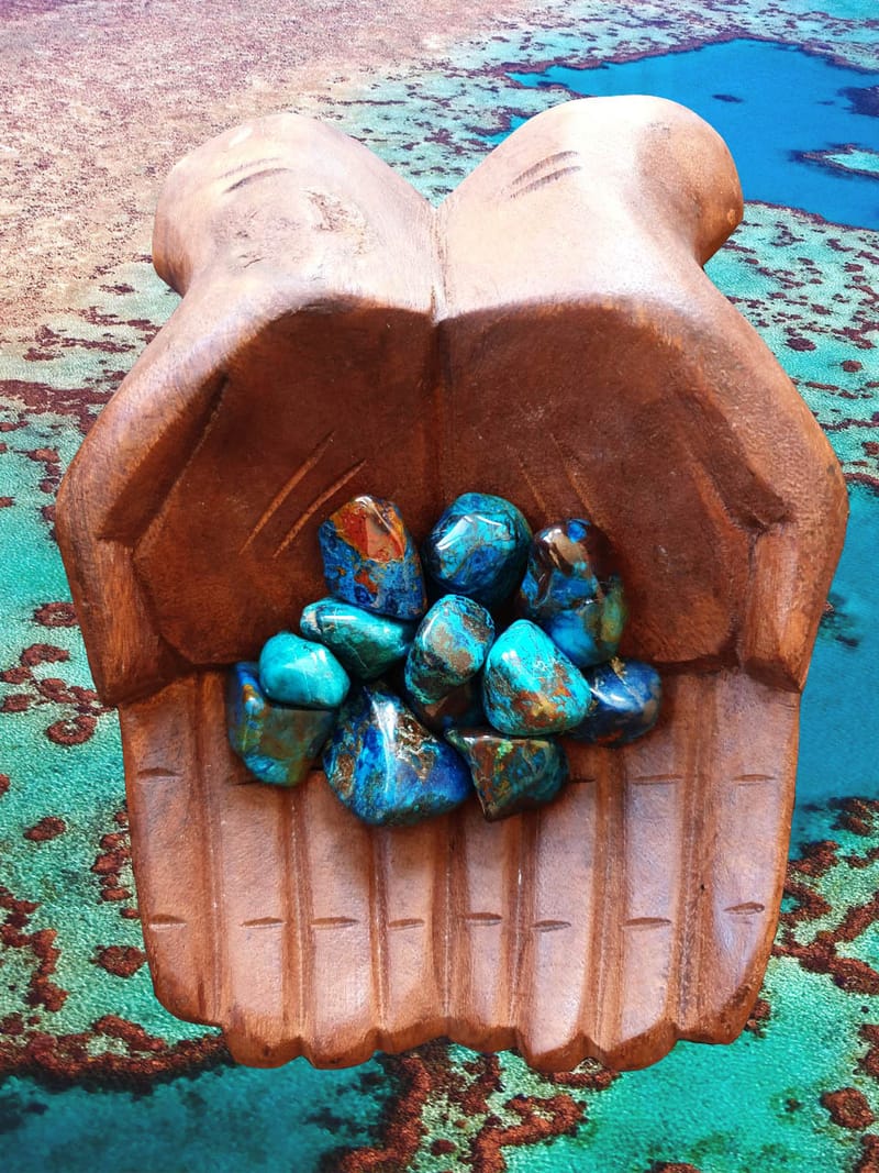 Blue Coral Tumble Stone - June Crystals