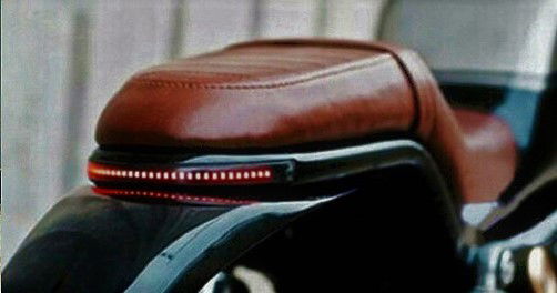 Cafe Racer Frame Rear Seat End Hoop with Installed LED Strip