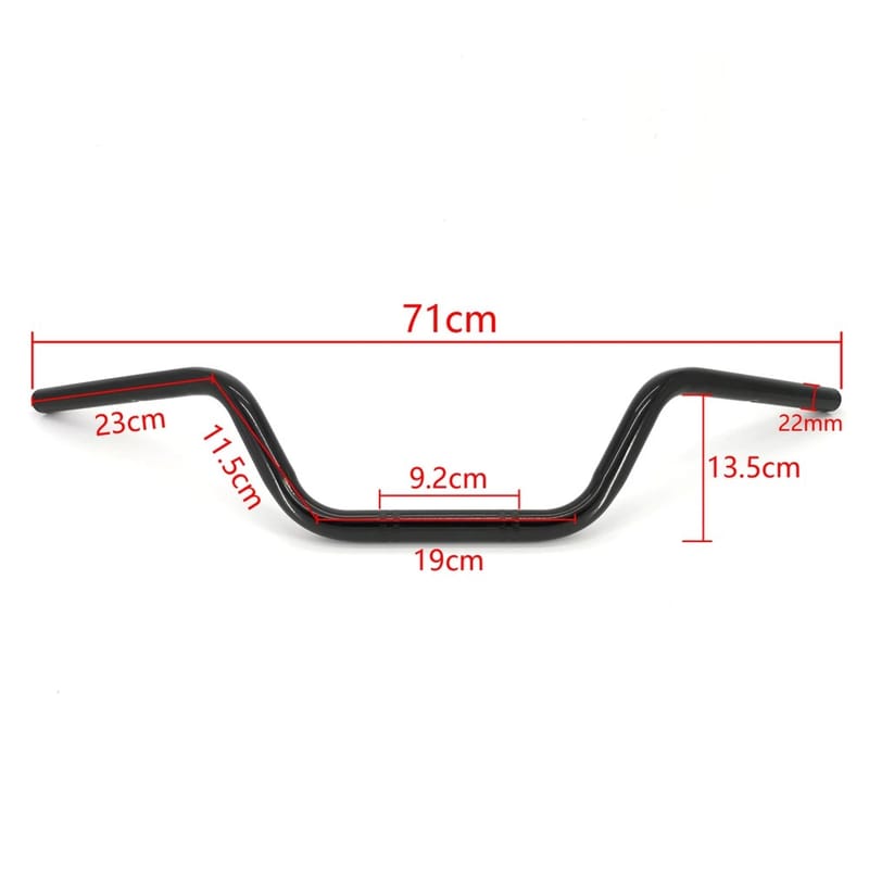 CURVED BEND HANDLEBAR 22MM