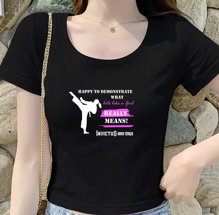 Hit Like A Girl T-Shirt - Invictus Krav Maga