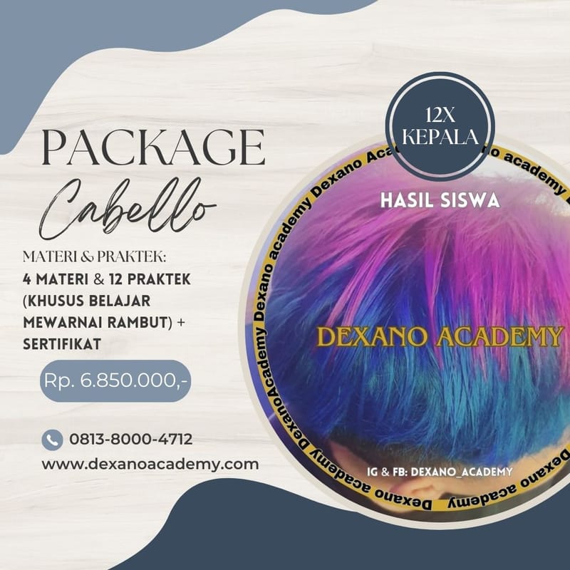 Kursus mewarnai rambut, kursus hair coloring