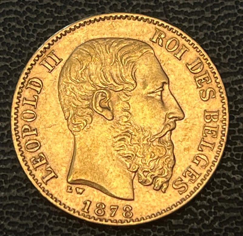 20 Francs Or Leopold II 1878 (Bruxelles) - numismar.com