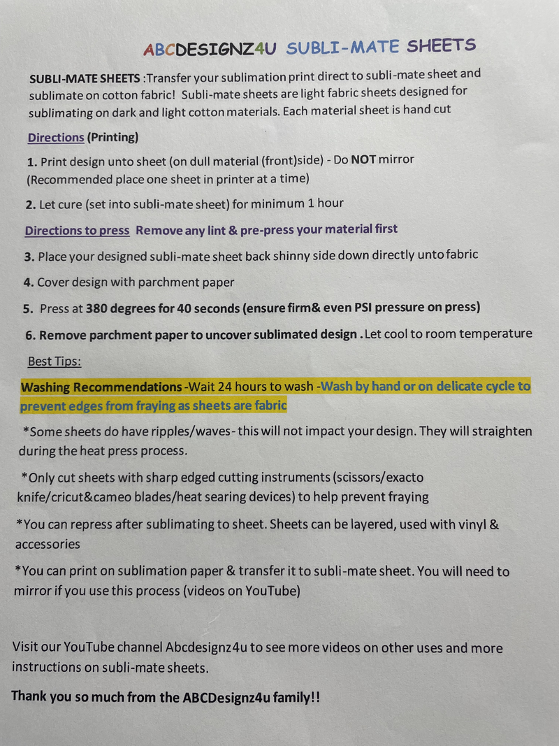 mixed packs - subli-mate sheets home